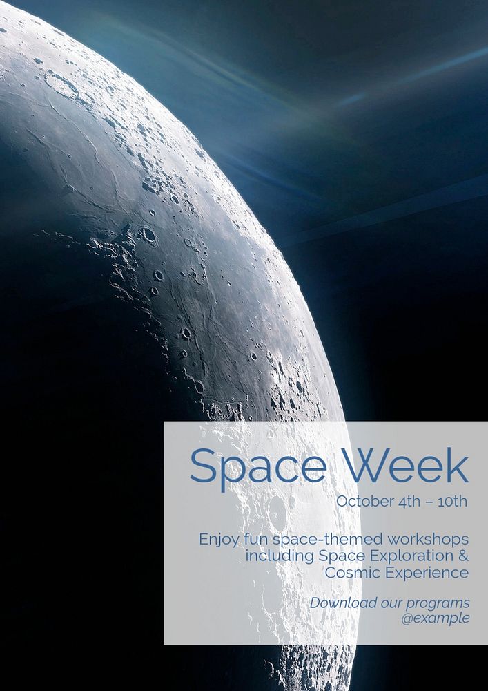 Space week poster template, editable | Premium Editable Template - rawpixel