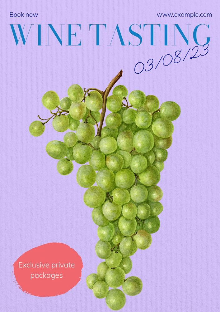Wine tasting poster template, editable | Premium Editable Template ...