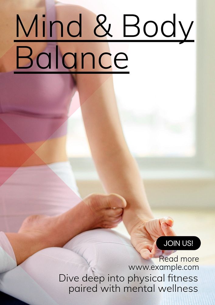 Mind and body poster template, | Premium Editable Template - rawpixel