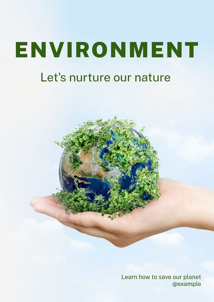 Environment & nature poster template, | Premium Editable Template ...