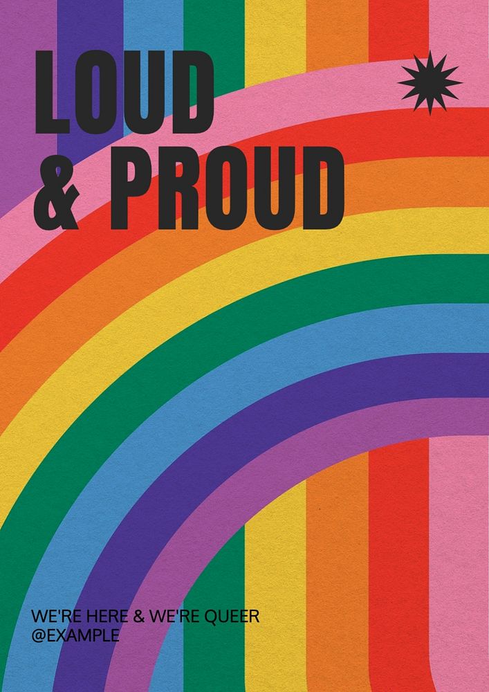Loud & proud poster template, | Premium Editable Template - rawpixel