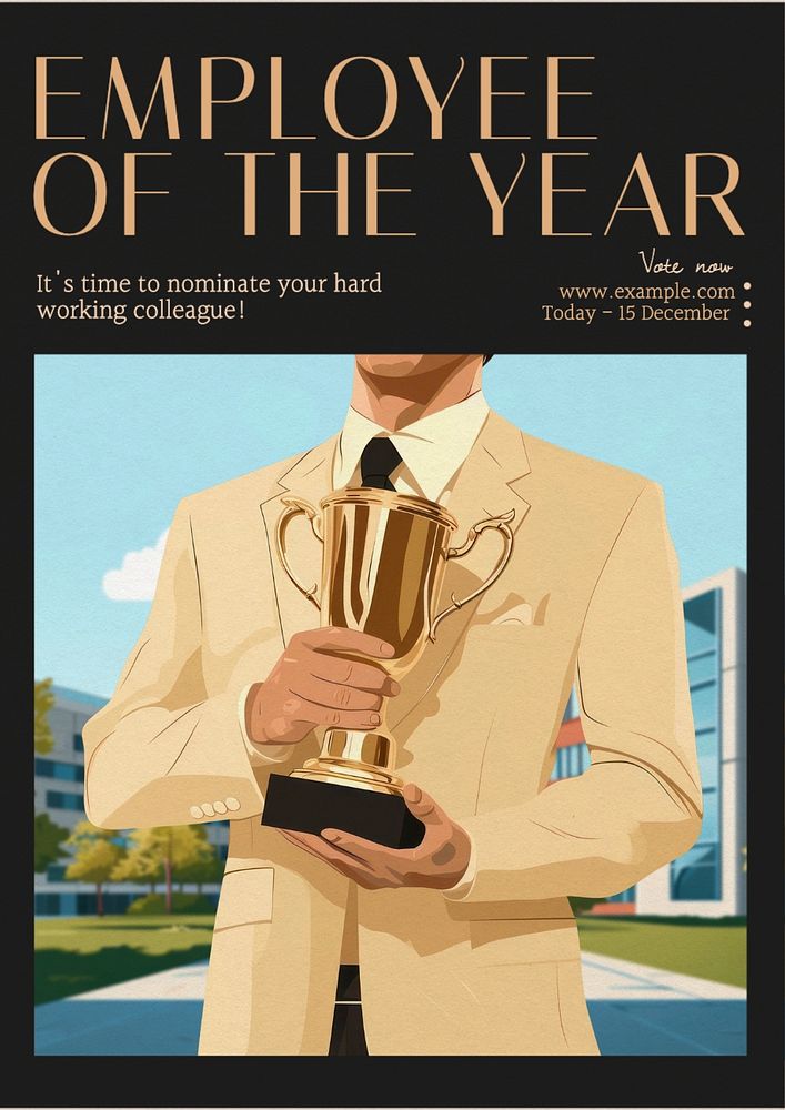 Best employees vote poster template, | Premium Editable Template - rawpixel