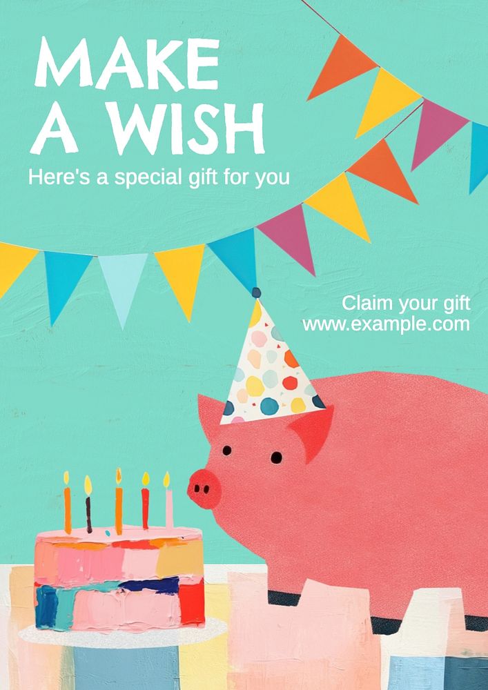 Make wish poster template, editable | Premium Editable Template - rawpixel