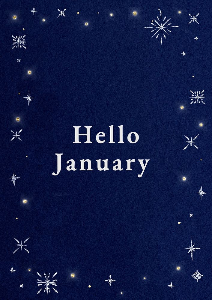 Hello January poster template | Premium Editable Template - rawpixel