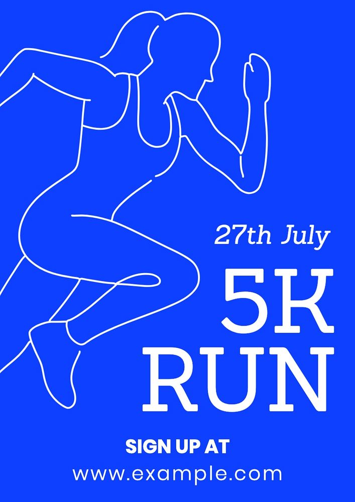 5K run poster template | Premium Editable Template - rawpixel