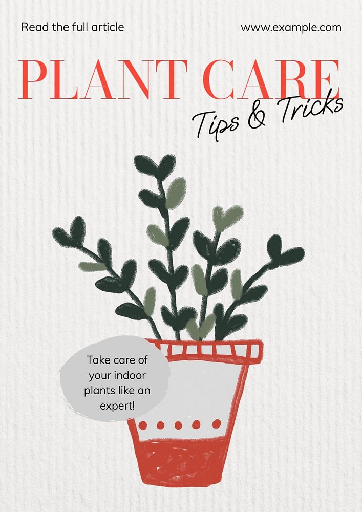 Plant care tips poster template | Premium Editable Template - rawpixel