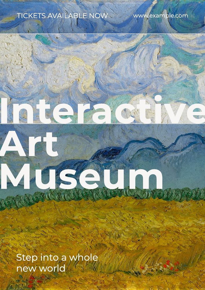 Interactive art museum poster template | Premium Editable Template ...