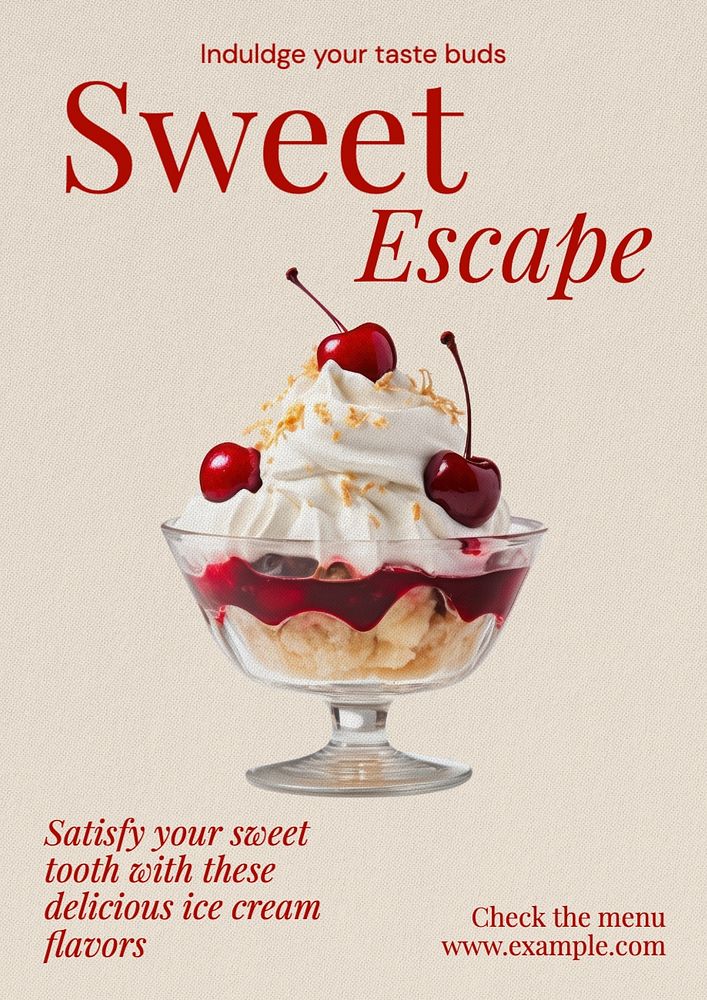 Ice cream poster template | Premium Editable Template - rawpixel