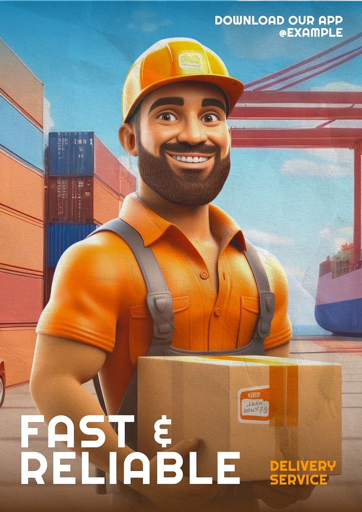 Delivery poster template | Premium Editable Template - rawpixel