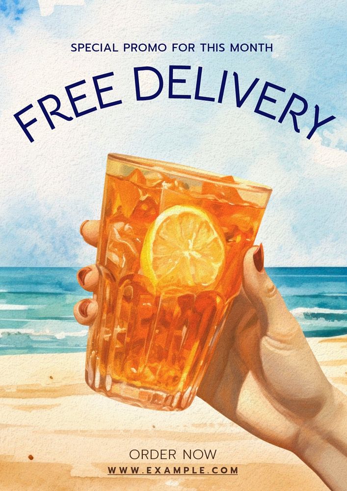 Free delivery poster template | Premium Editable Template - rawpixel