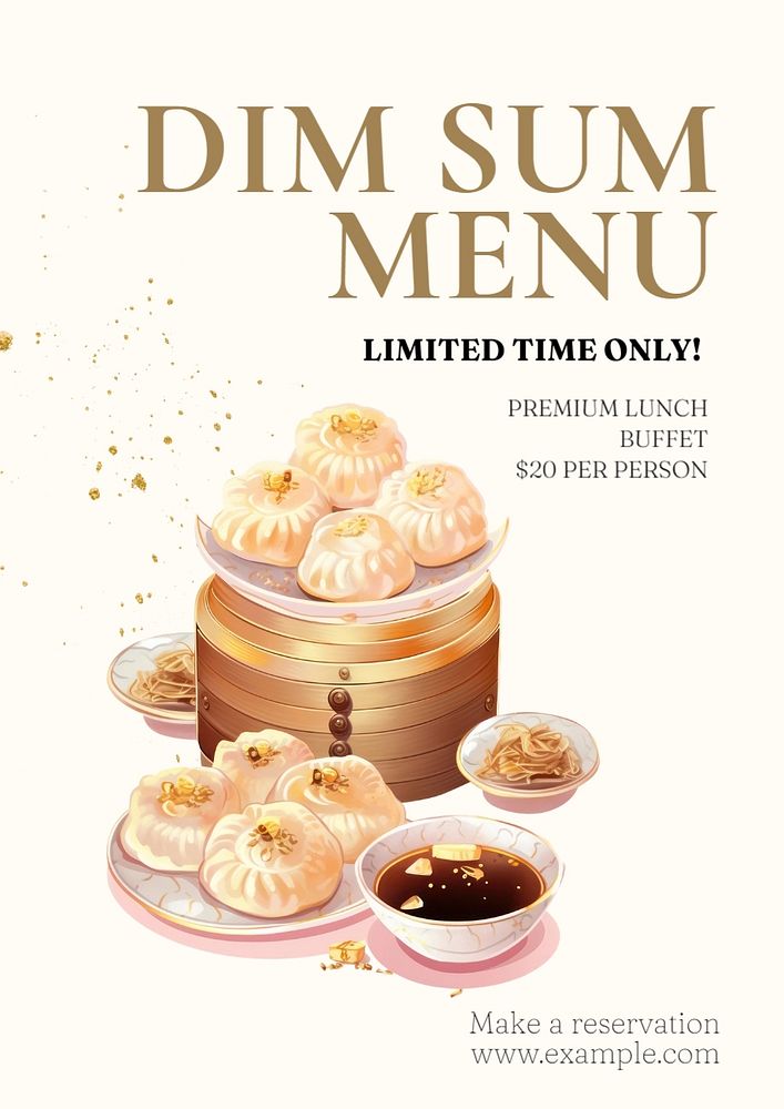 Dim sum poster template | Premium Editable Template - rawpixel