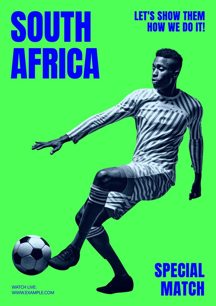 South Africa team match poster | Premium Editable Template - rawpixel