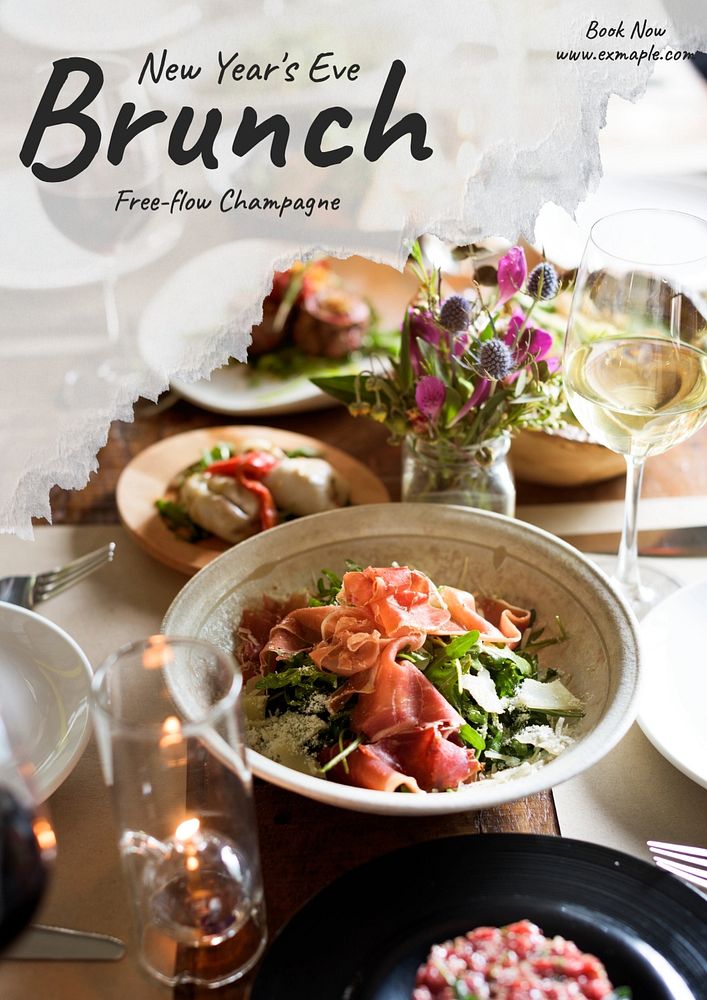 NYE brunch poster template | Premium Editable Template - rawpixel