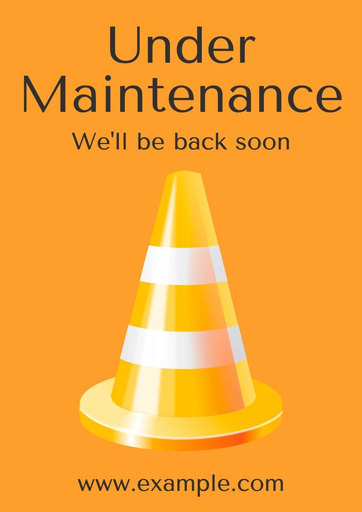 Under maintenance poster template | Premium Editable Template - rawpixel