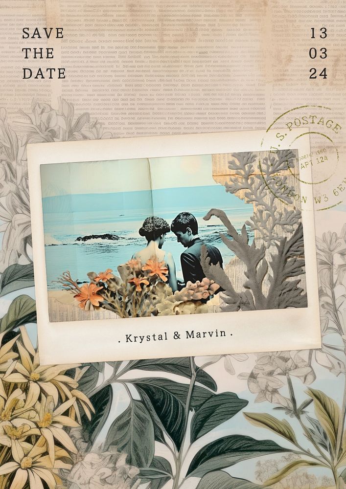 Save the date poster template | Premium Editable Template - rawpixel