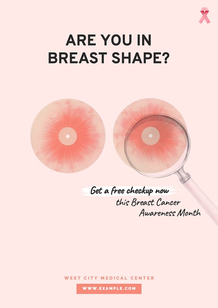 Breath cancer awareness poster template | Free Editable Template - rawpixel