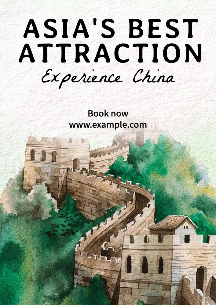 China travel poster template | Premium Editable Template - rawpixel