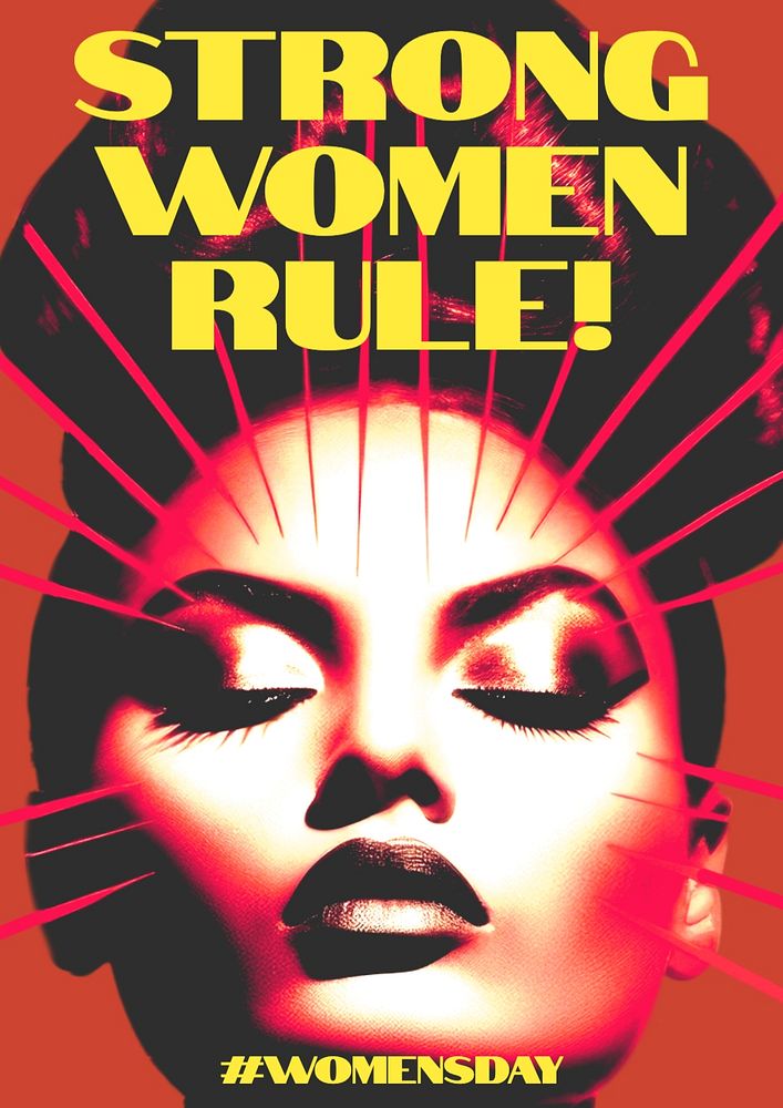 Strong women rules poster template | Premium Editable Template - rawpixel