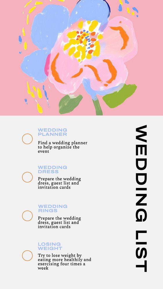 Wedding checklist inspiration template | Premium Editable Template ...