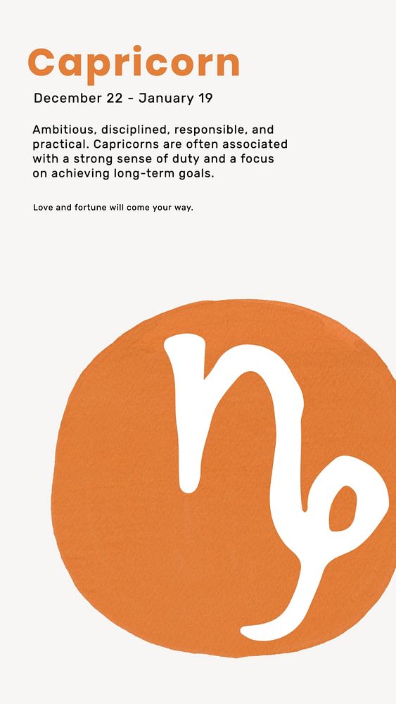 Capricorn horoscope inspiration template | Premium Editable Template ...