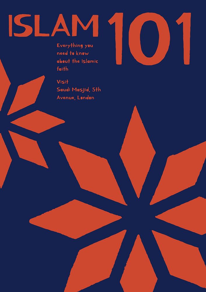 Islam 101 poster template | Premium Editable Template - rawpixel