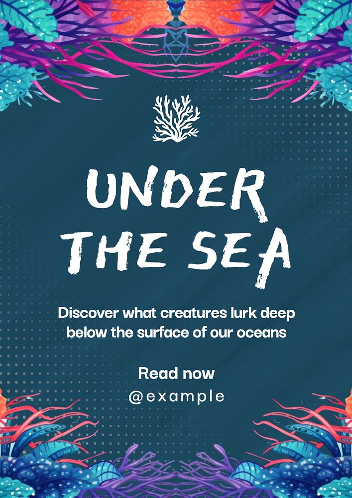 Under the sea poster template | Premium Editable Template - rawpixel