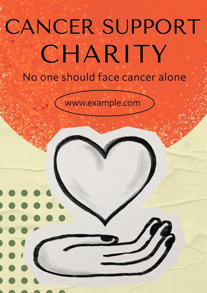 Cancer support charity poster template | Free Editable Template - rawpixel