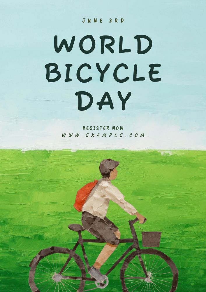 World bicycle day poster template | Premium Editable Template - rawpixel