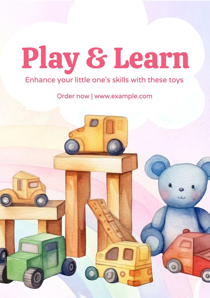 Kids toy poster template | Premium Editable Template - rawpixel