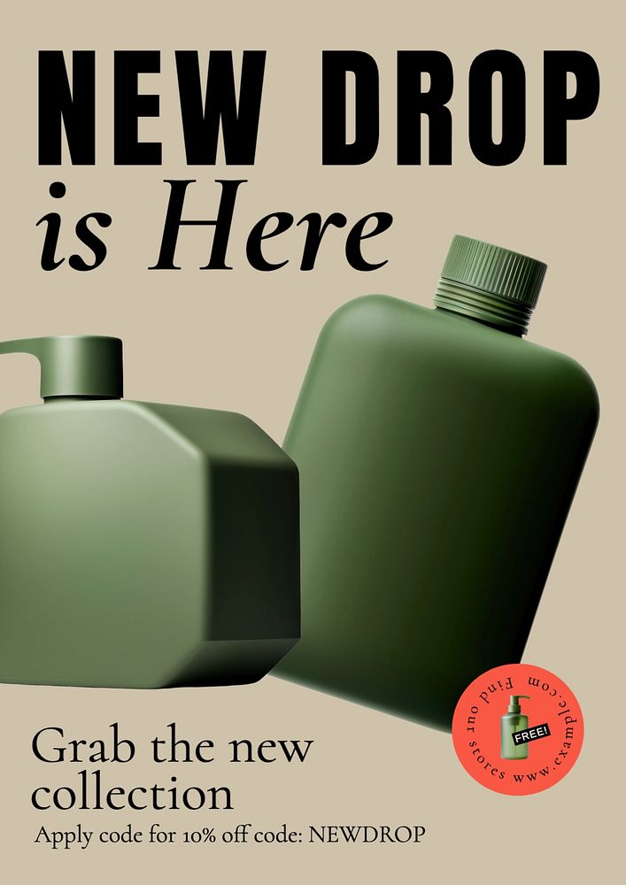 New drop poster template | Premium Editable Template - rawpixel