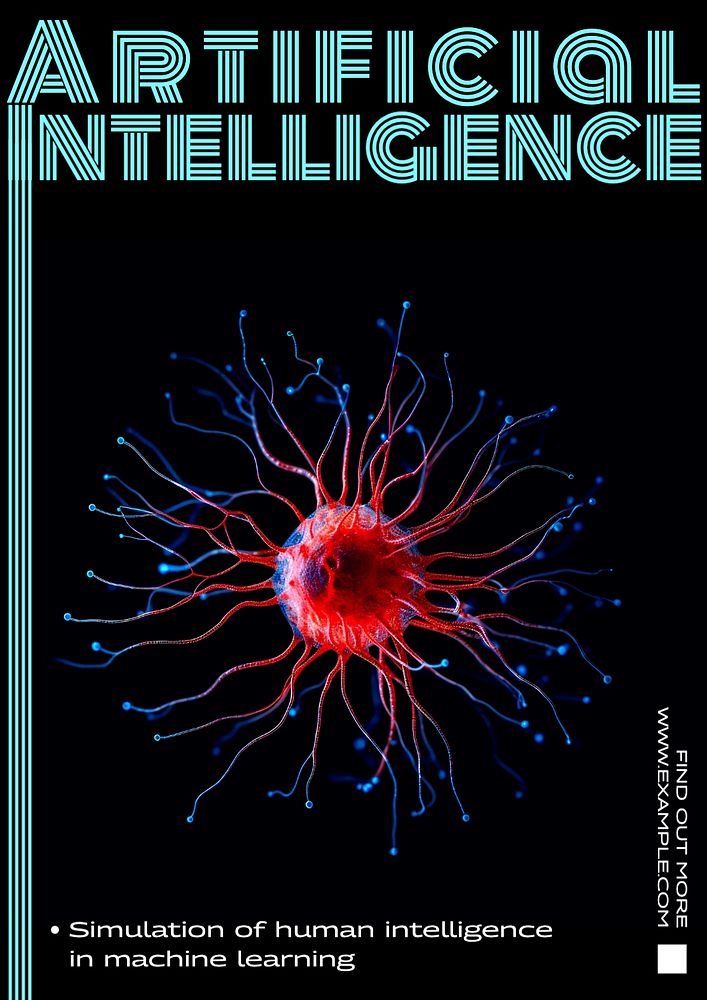 Artificial intelligence poster template | Premium Editable Template ...