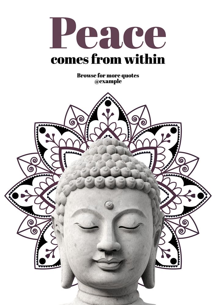 Peace within poster template | Premium Editable Template - rawpixel