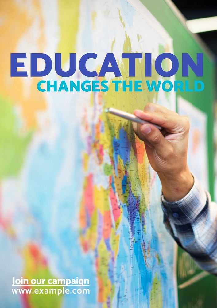 Education campaign poster template | Premium Editable Template - rawpixel