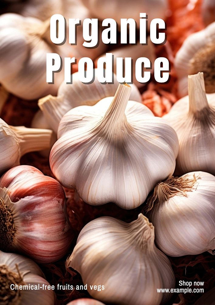 Organic produce poster template | Premium Editable Template - rawpixel