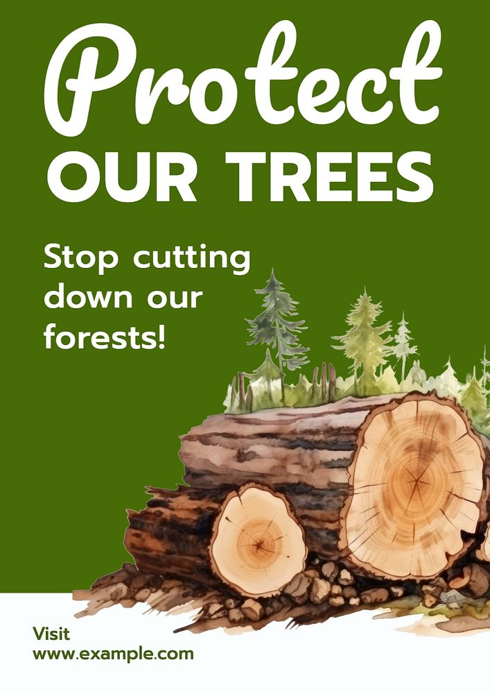 Protect our trees poster template | Premium Editable Template - rawpixel