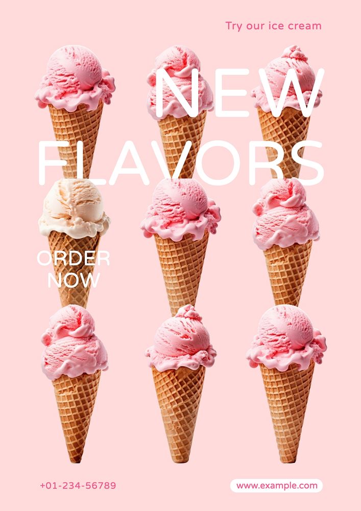 New flavors poster template | Premium Editable Template - rawpixel