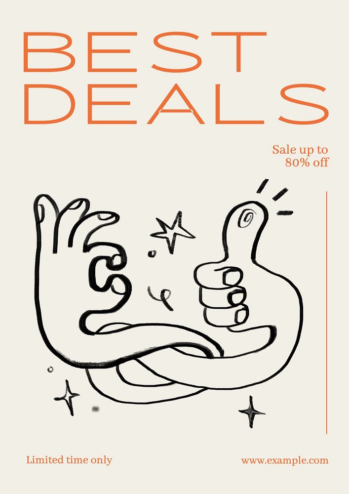 Best deals poster template | Premium Editable Template - rawpixel
