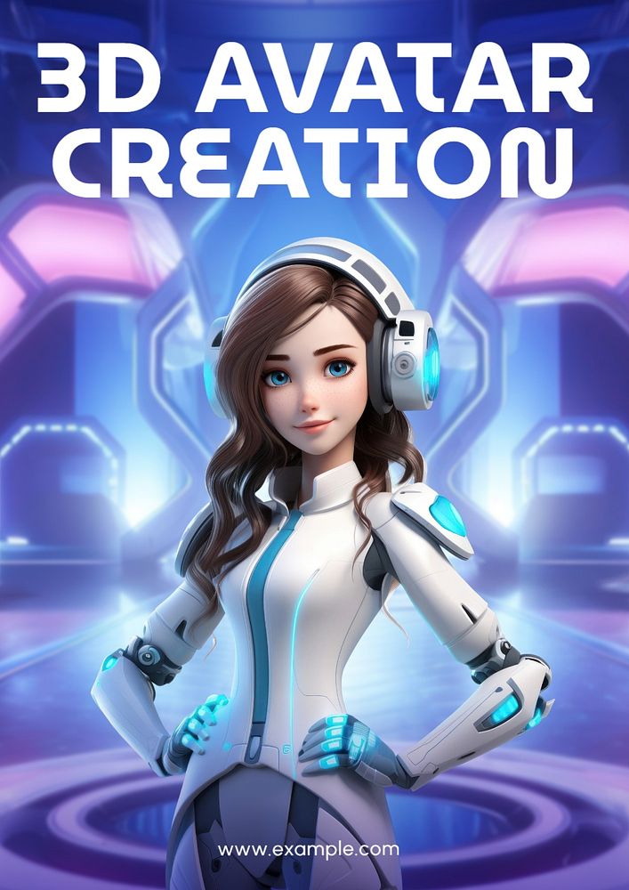 Avatar creation poster template | Premium Editable Template - rawpixel