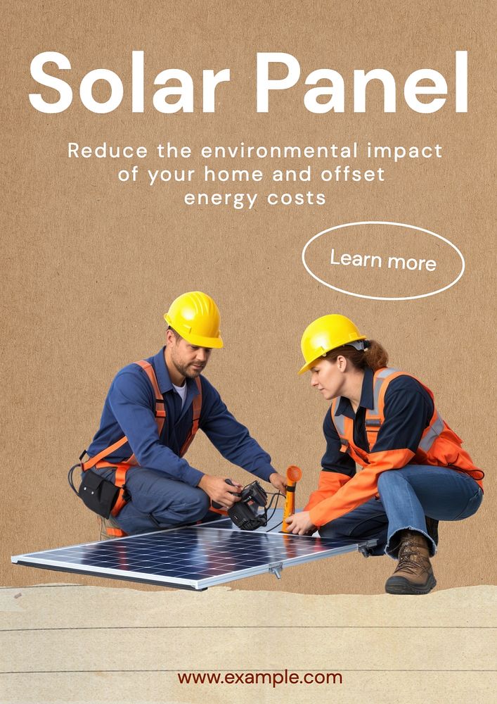 Solar panel poster template | Premium Editable Template - rawpixel