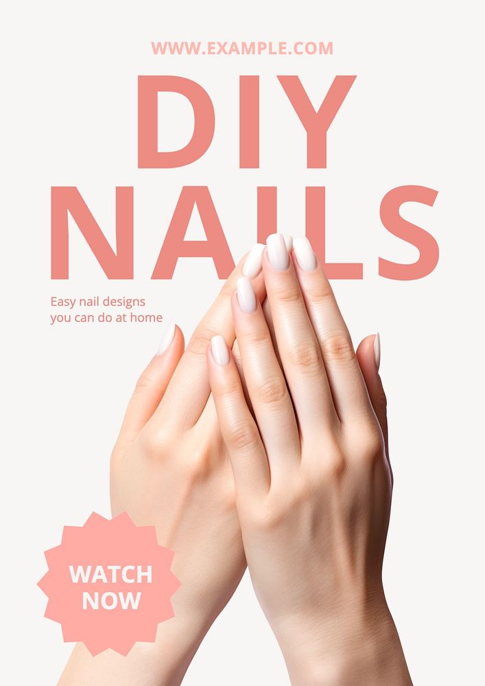 DIY nails poster template | Premium Editable Template - rawpixel
