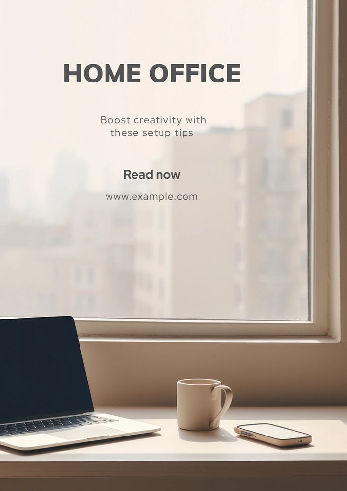 Home office poster template | Premium Editable Template - rawpixel