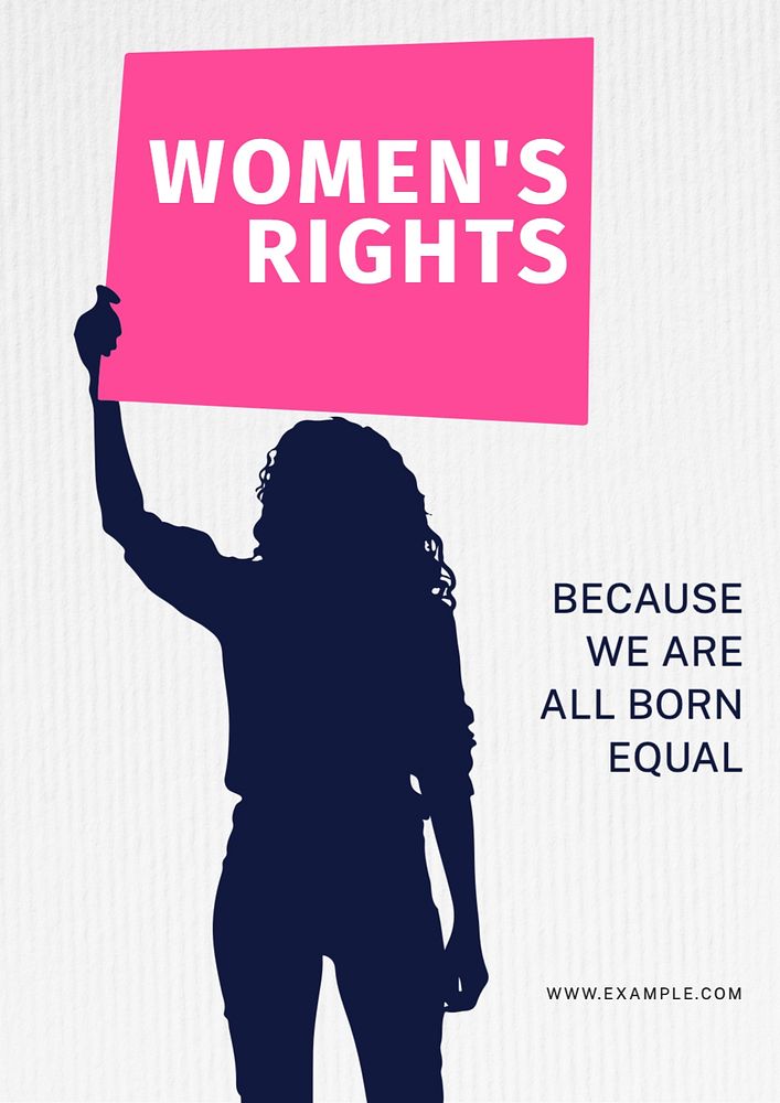 Women's rights poster template | Free Editable Template - rawpixel