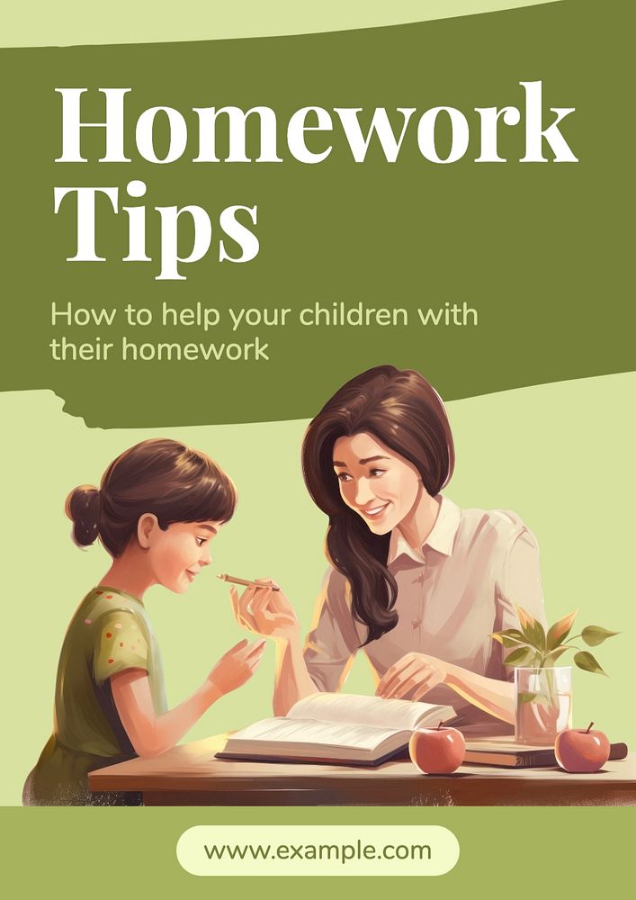Homework tips poster template | Premium Editable Template - rawpixel