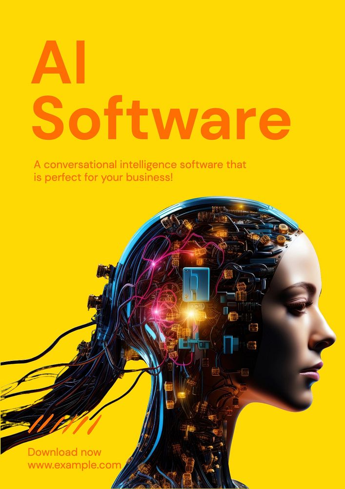 AI software poster template | Premium Editable Template - rawpixel