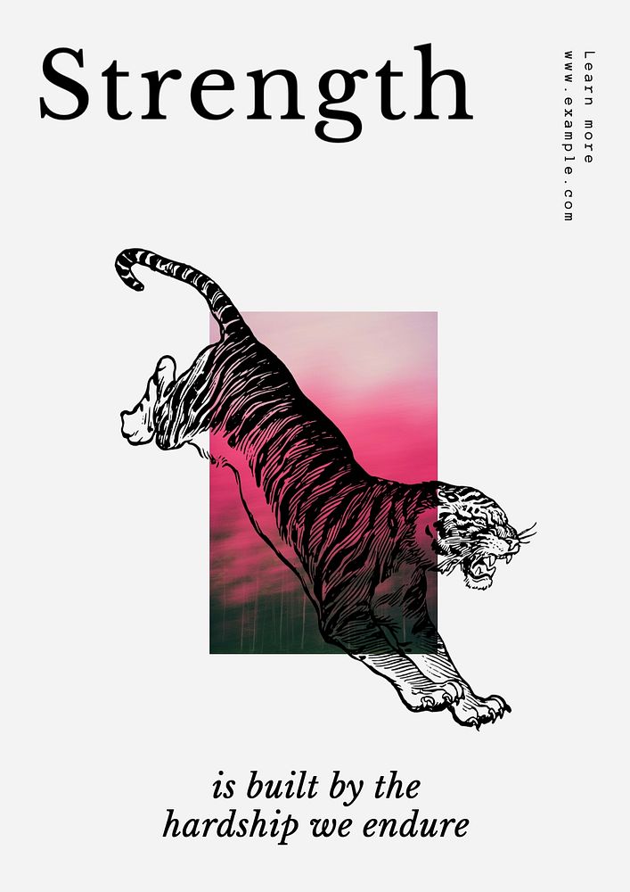 Strength training poster template | Premium Editable Template - rawpixel