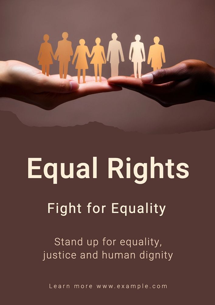 Equal rights poster template | Free Editable Template - rawpixel