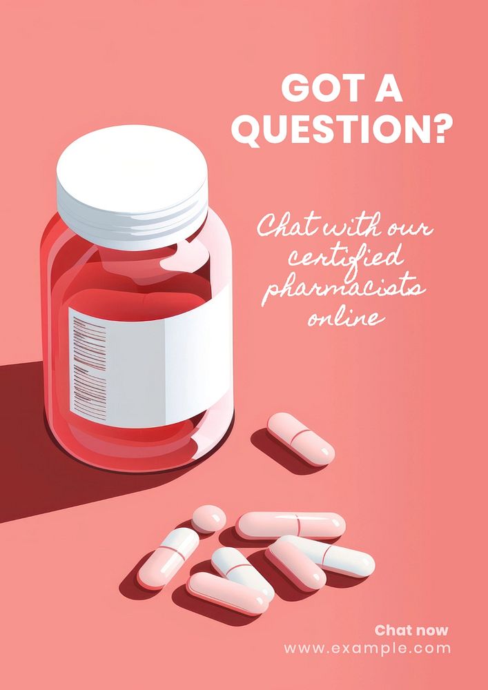 Chat with pharmacists poster template | Premium Editable Template ...
