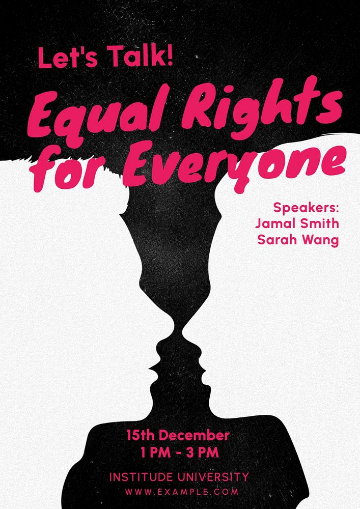 Equal rights poster template | Free Editable Template - rawpixel