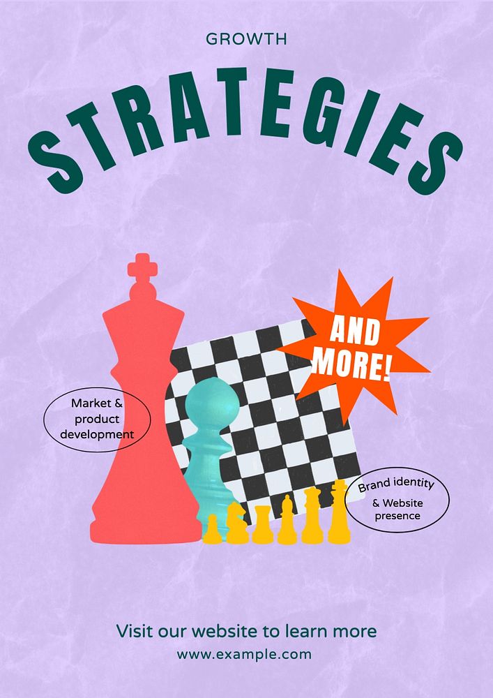 Growth strategies poster template | Premium Editable Template - rawpixel