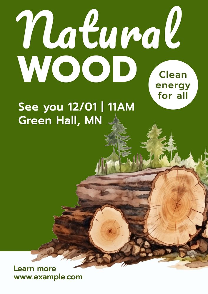 Natural wood poster template | Premium Editable Template - rawpixel